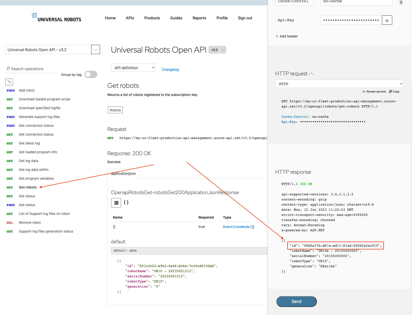Get Started - Universal Robots API Management