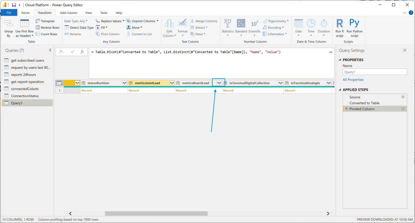 Power BI Guide - Universal Robots API Management