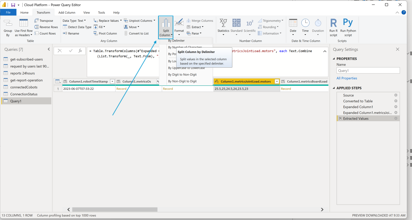 Power BI Guide - Universal Robots API Management